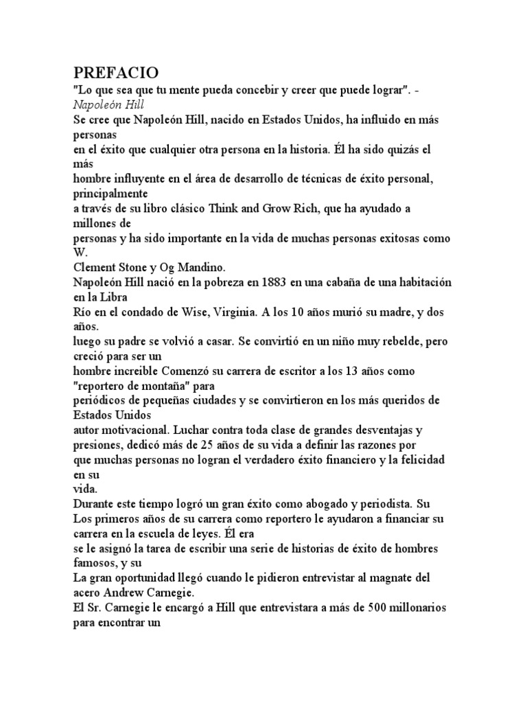 PREFACIO | PDF | Andrew Carnegie | Libros