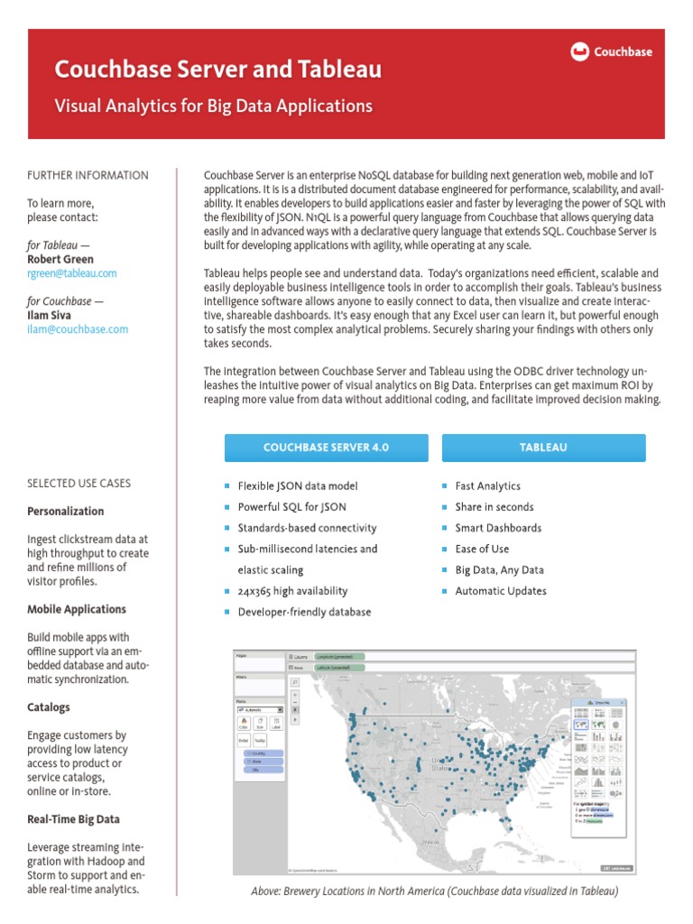Couchbase Server and Tableau Visual Analytics For Big Data Applications | PDF | Databases ...