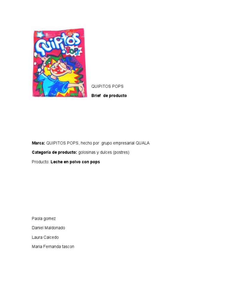 Quipitos Pops: Diversión en Polvo | PDF | Hora estelar | Business