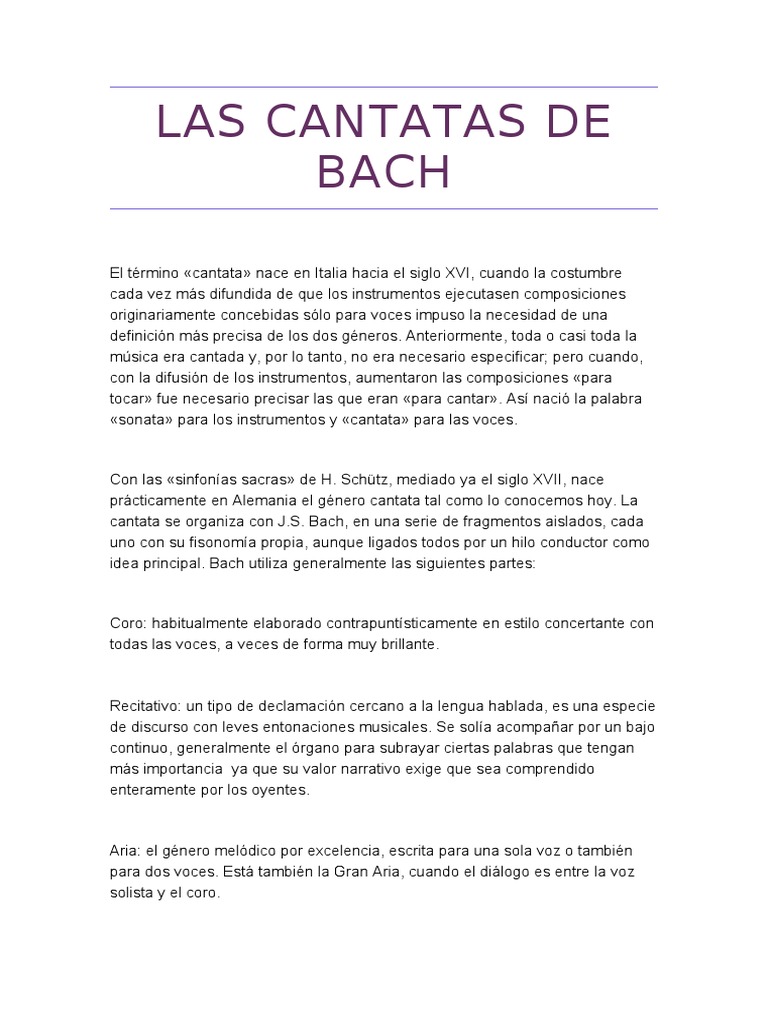 Las Cantatas de Bach | PDF | Johann Sebastian Bach | Composiciones corales