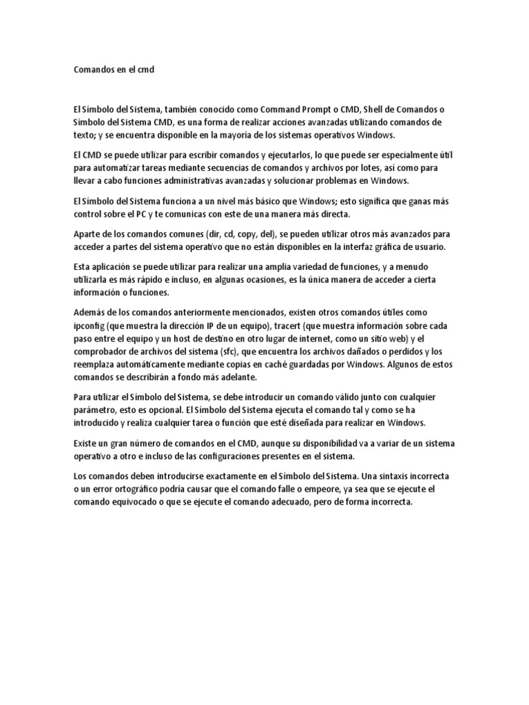 Práctica SO CMD | PDF | Archivo de computadora | Sistema operativo