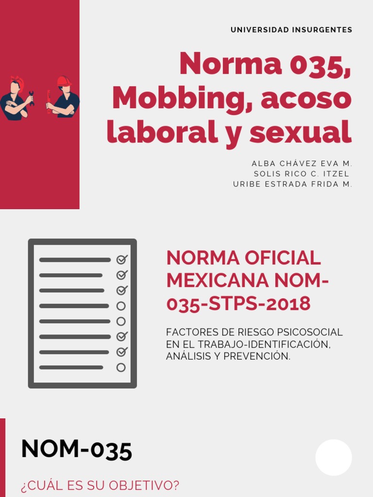 Nom 035 STPS 2018 | PDF | Acoso sexual | Comportamiento