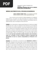 Escrito Solicitando Reprogramación - Policial | PDF | Política | Derecho