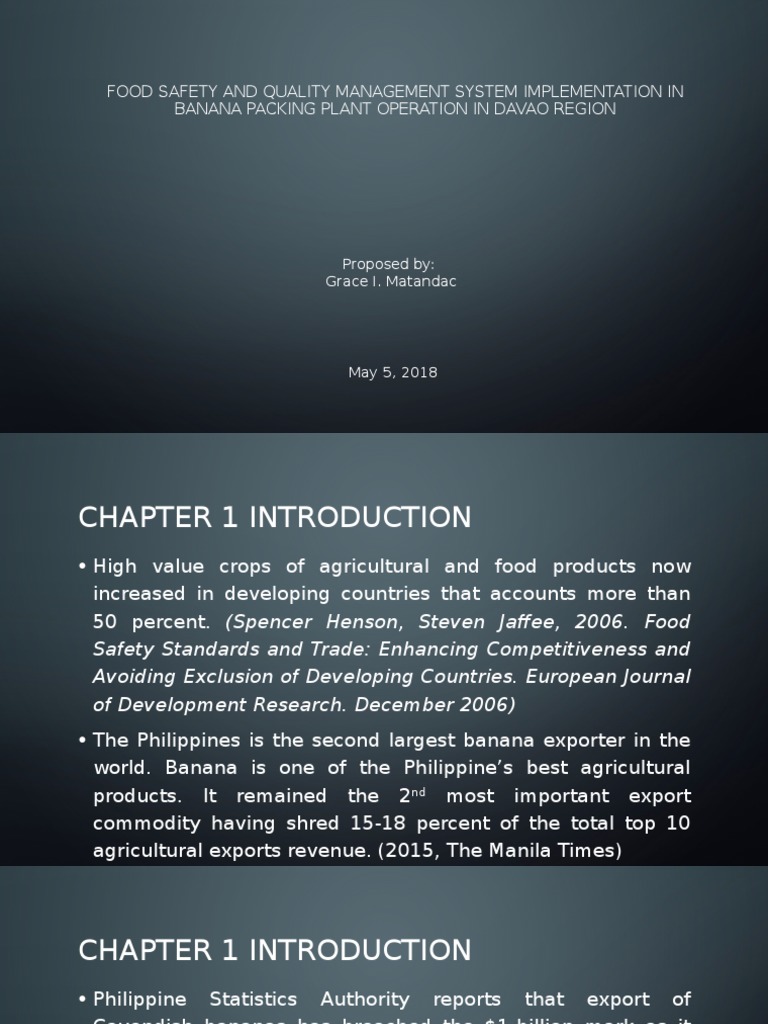 Research Proposal Food Safety | PDF | Food Safety | Quality Management ...