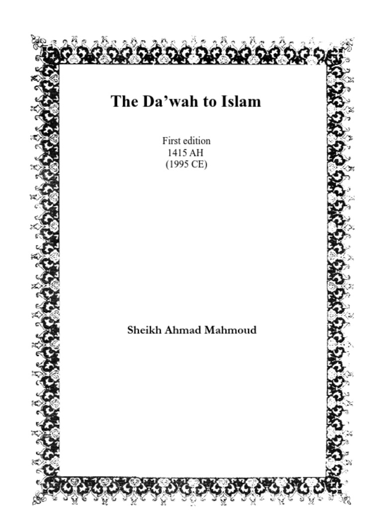 The Dawah To Islam - Sheikh Ahmad Mahmoud - 3187 PDF | PDF | Kafir ...