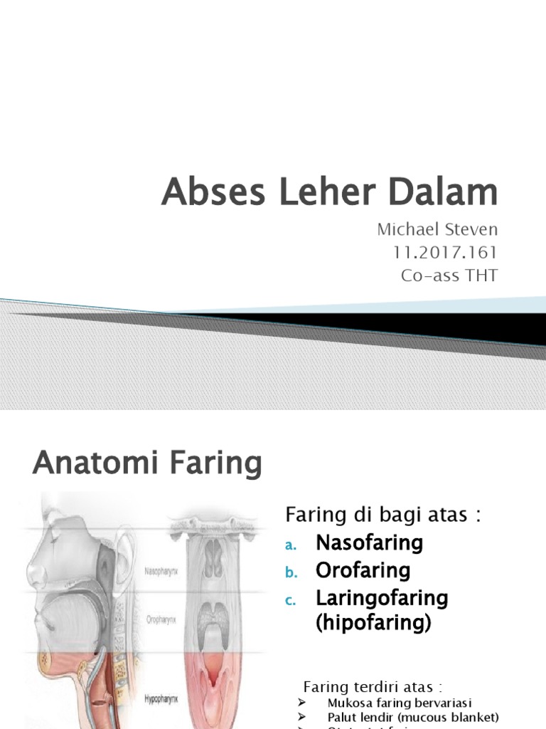 Abses Leher Dalam: Diagnosis dan Terapi | PDF