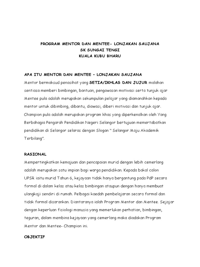 Program Mentor Dan Mentee | PDF