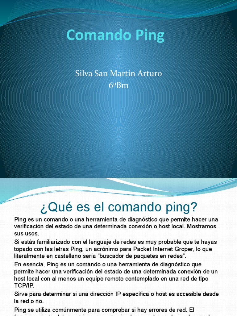 Comando Ping | PDF | Redes de computadoras | Protocolos de red