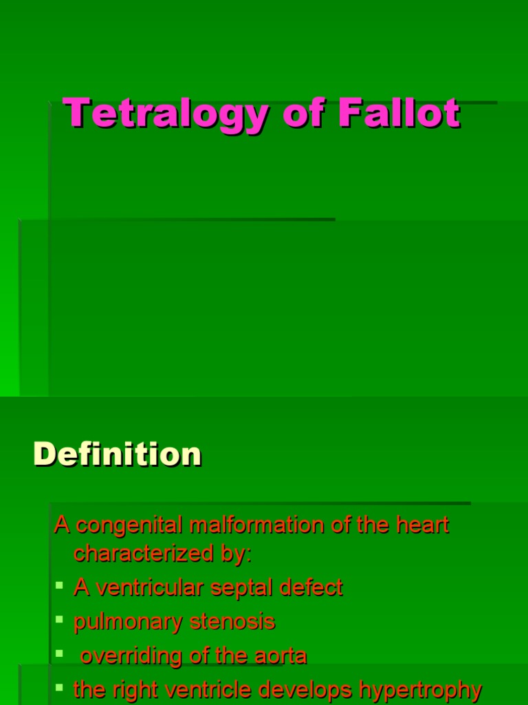 Tetralogy of Fallot | PDF | Congenital Heart Defect | Cardiovascular ...