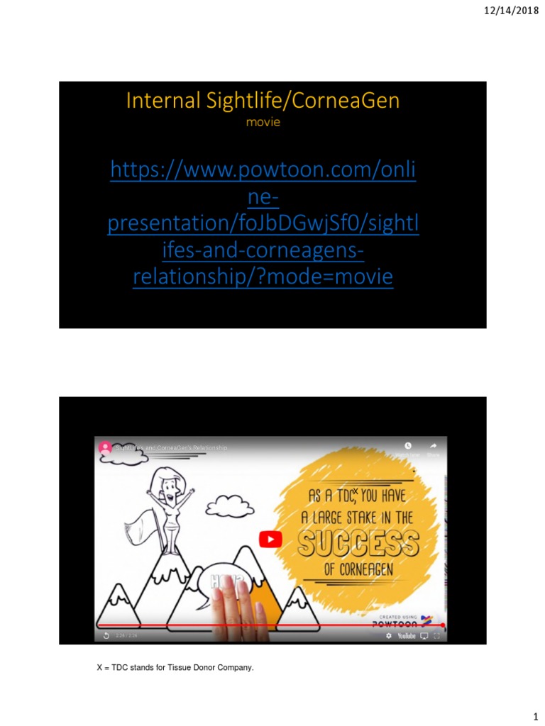 Internal Presentation SightLife CorneaGen | PDF