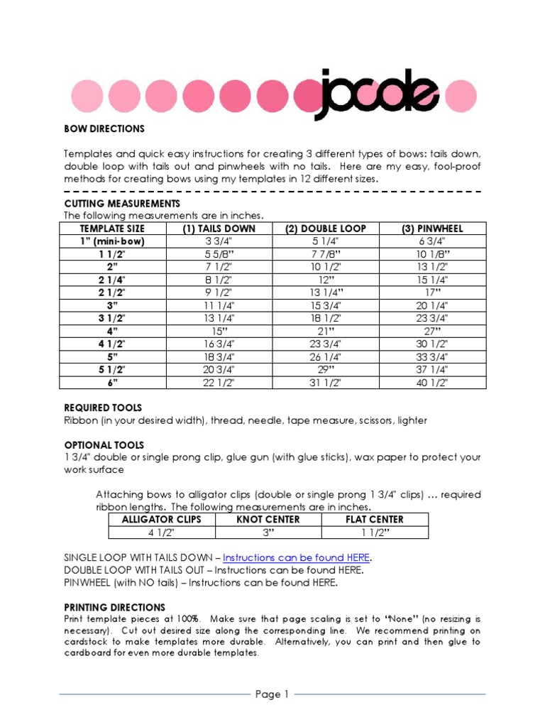 Comprehensive Bow Making Guide: Templates, Instructions and ...