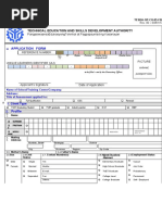 TESDA OP CO 05 F26 Application Form For Assessment | PDF