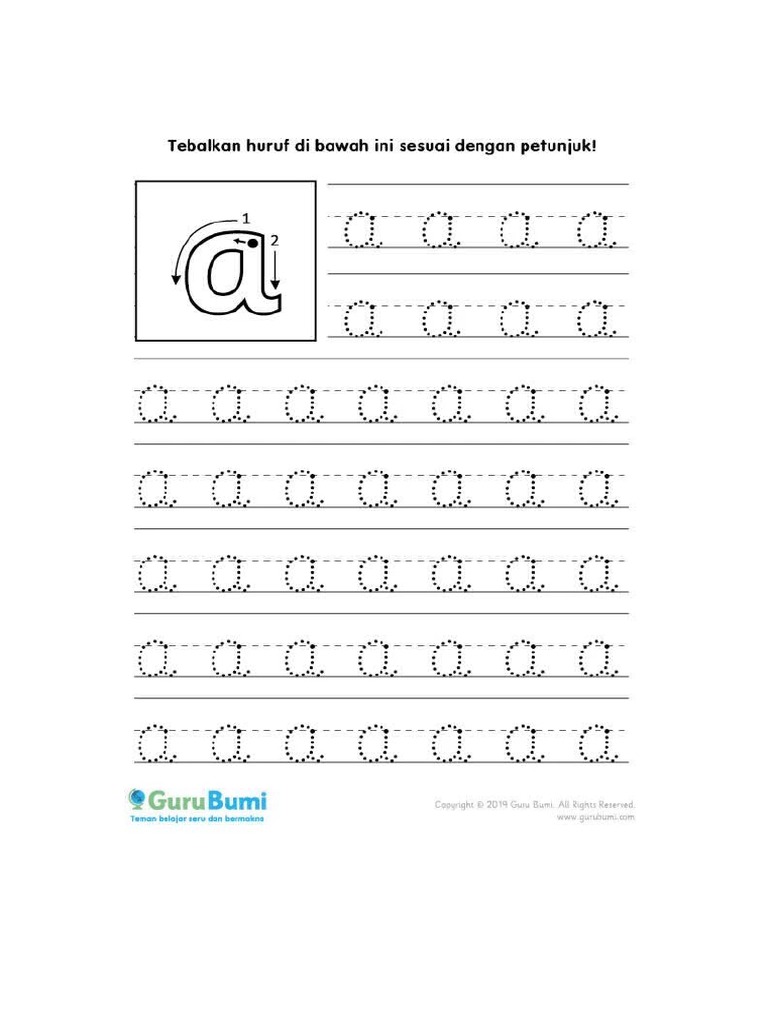 Belajar Menulis Abjad | PDF