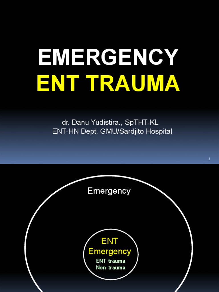 Ent Trauma Danu | PDF | Ear | Human Nose