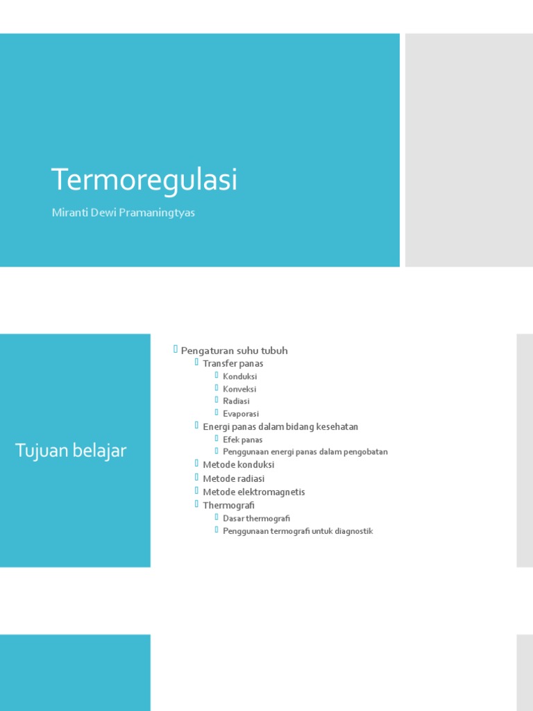 Termoregulasi | PDF | Thermoregulation | Homeostasis