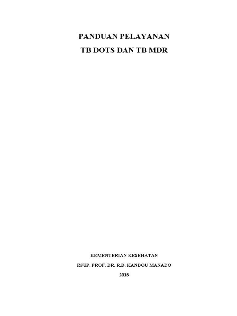Format Pedoman Pelayanan TB DOTS | PDF