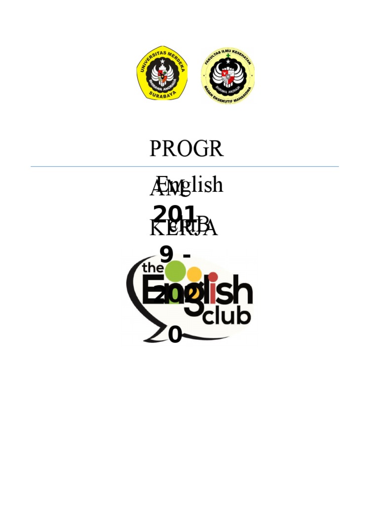 Program Kerja English Club | PDF