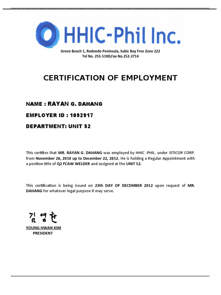 Hhic - Phil INC | PDF