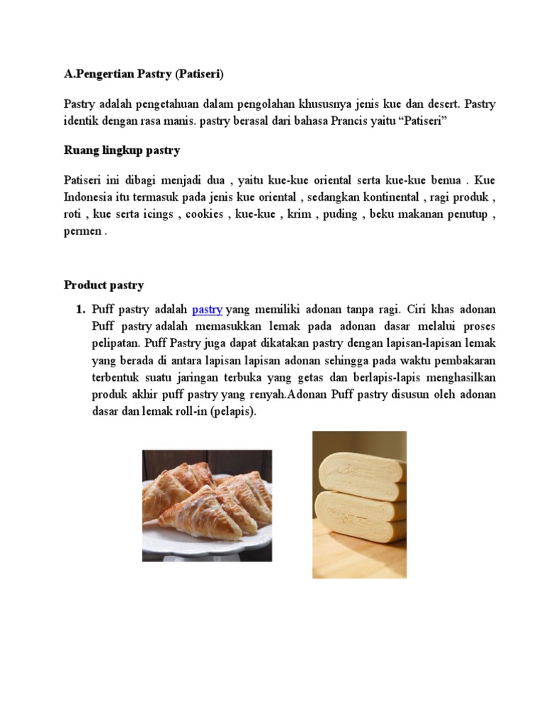 Pengertian Pastry | PDF