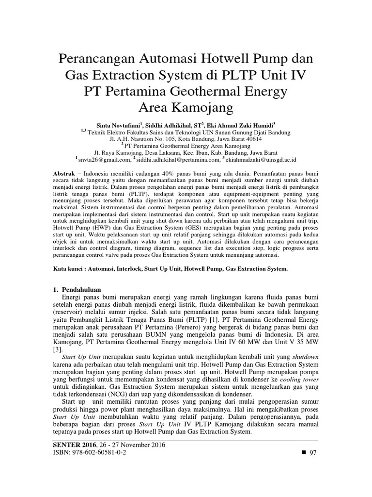 Automasi Hotwell Pump di PLTP Kamojang | PDF