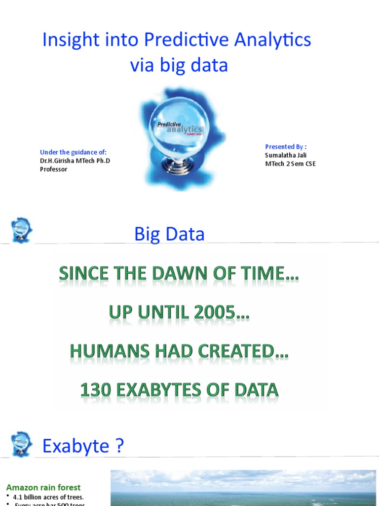 Seminar - PPT | PDF | Data Analysis | Predictive Analytics