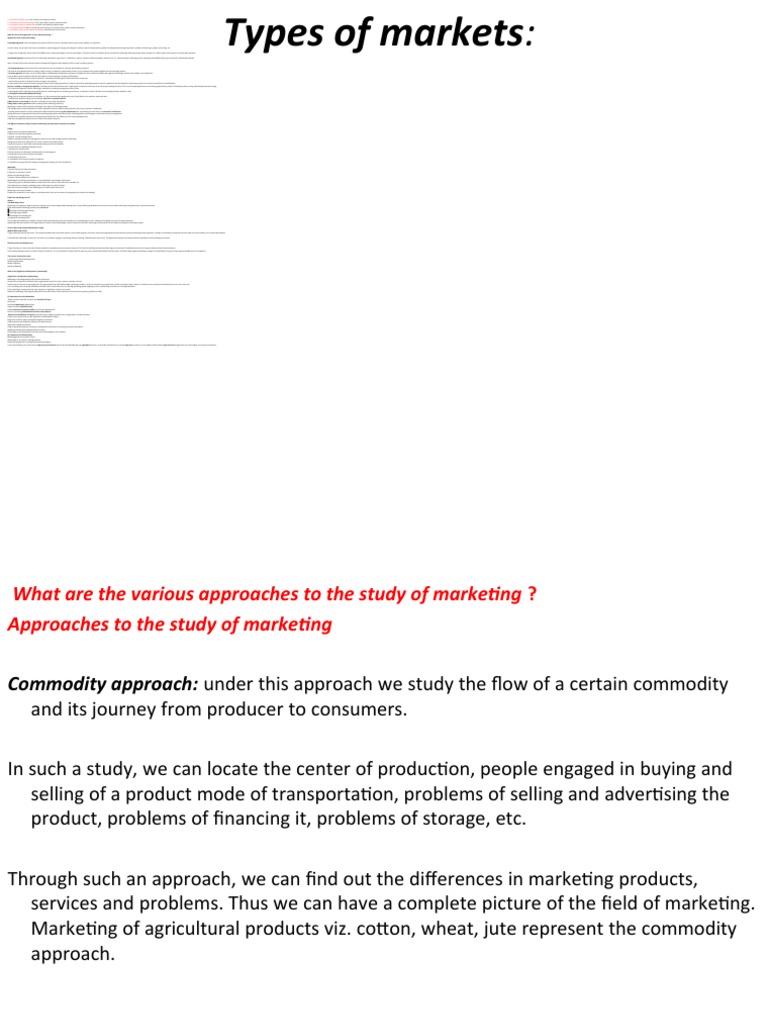 Types and Approaches to Marketing | PDF | Marketing | Sales