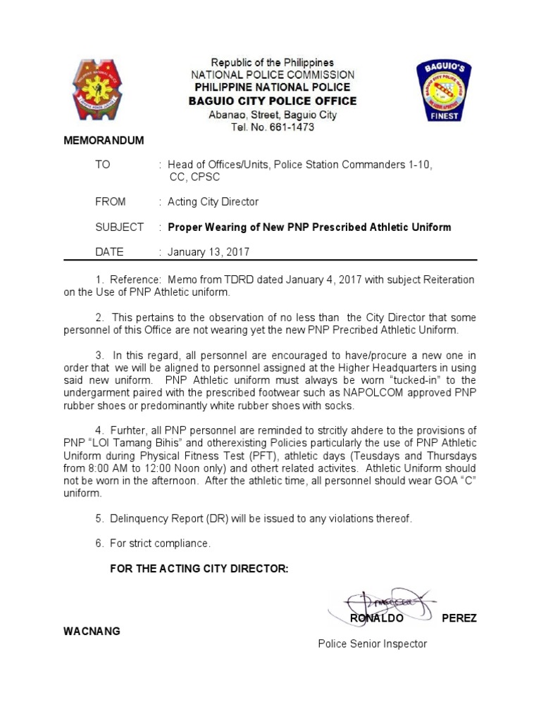 Proper Wearing of New PNP Uniform | PDF