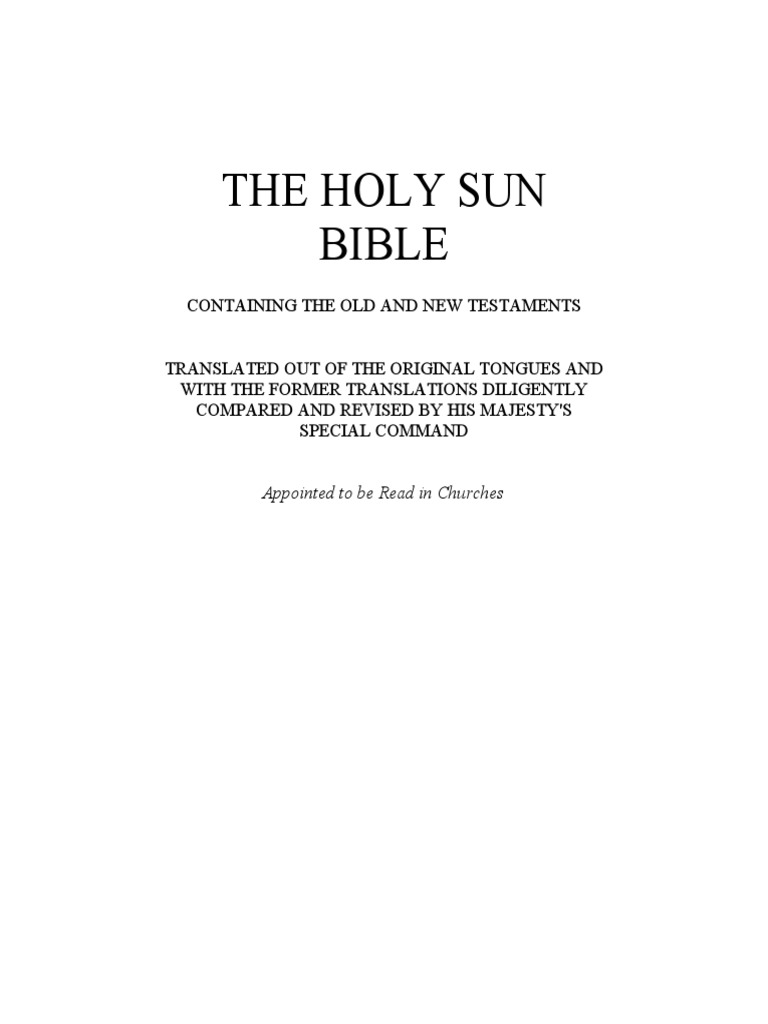 The Holy Bible: Old & New Testaments | PDF | Ham (Son Of Noah) | Noah