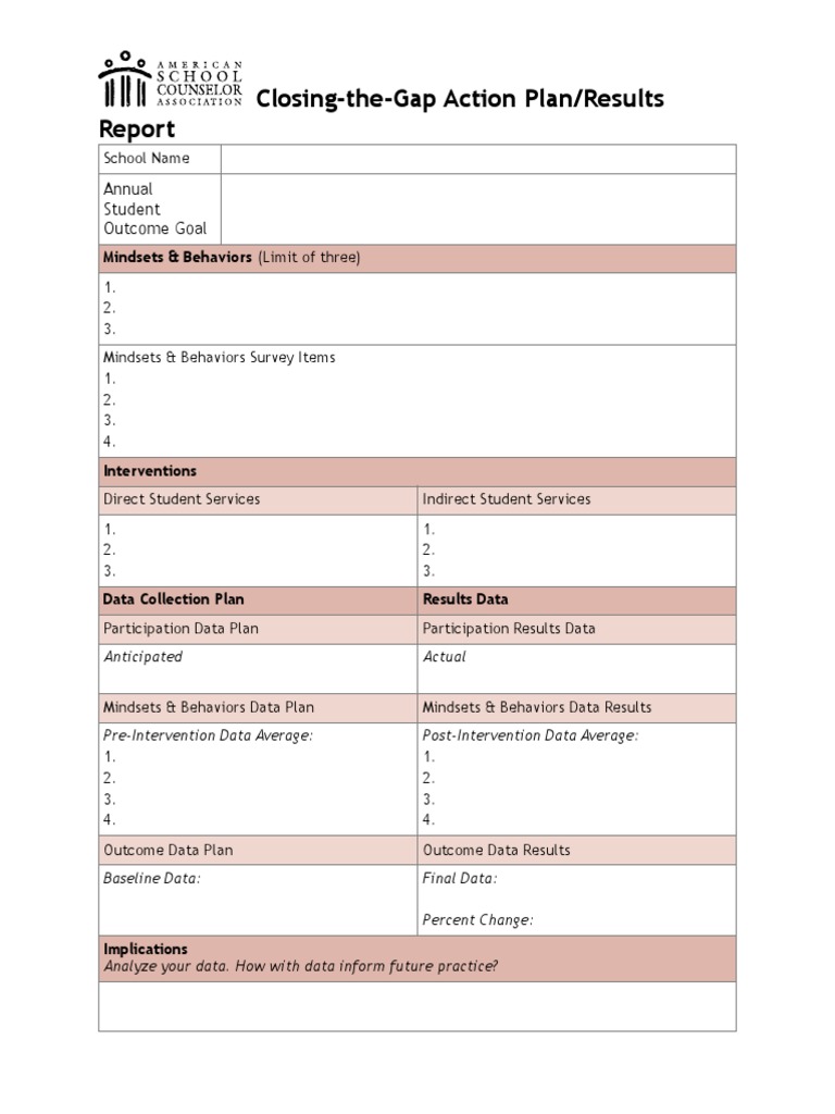 Closing The Gap Template | PDF