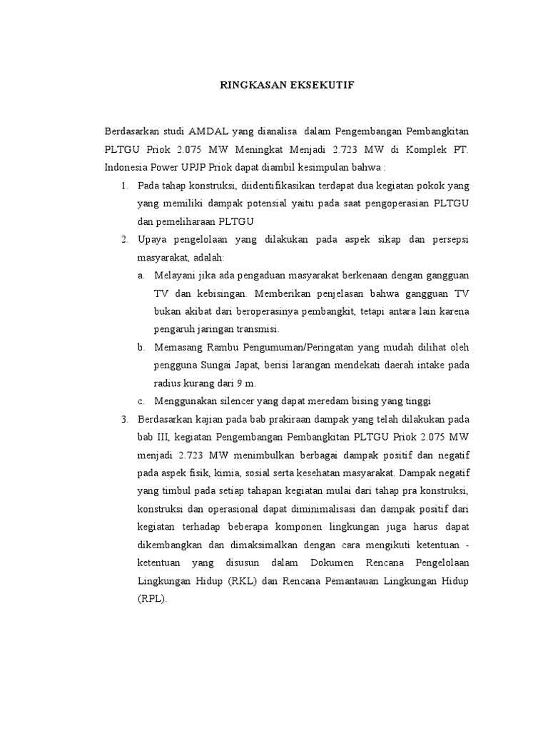 Ringkasan Eksekutif | PDF