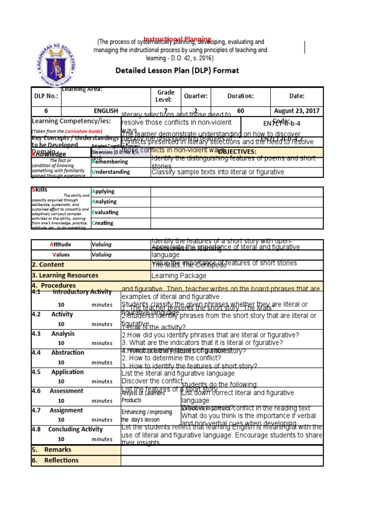 Understanding Literal and Figurative Language | PDF | Lesson Plan ...