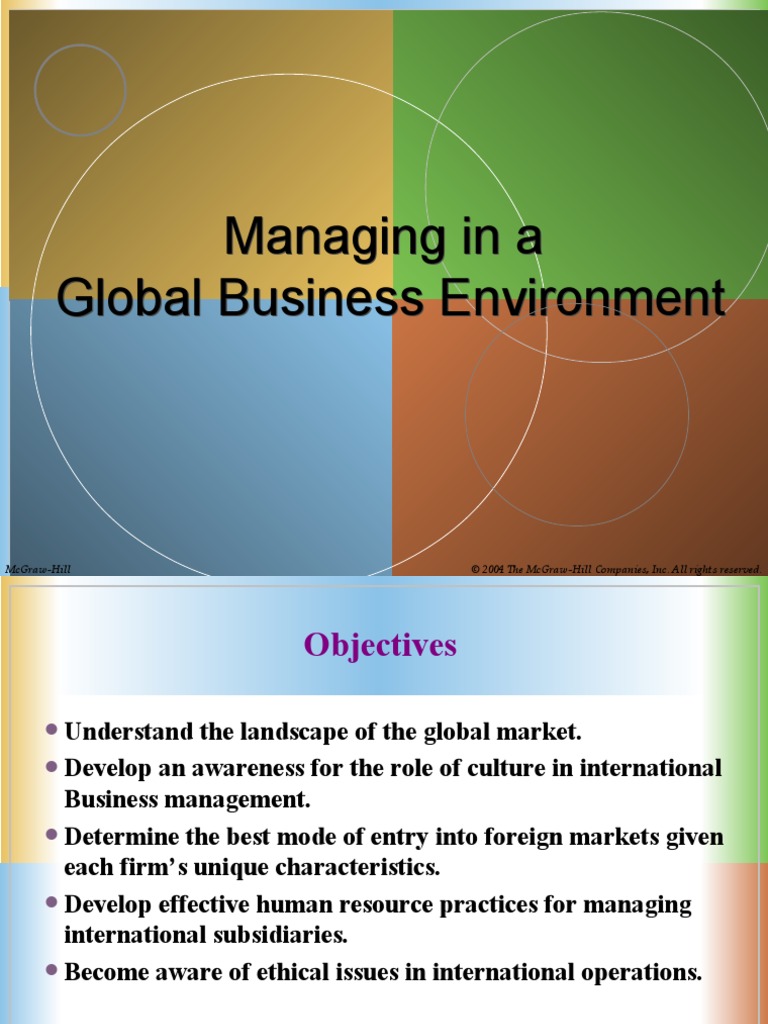 Managing in A Global Business Environment | PDF | Globalization | World ...