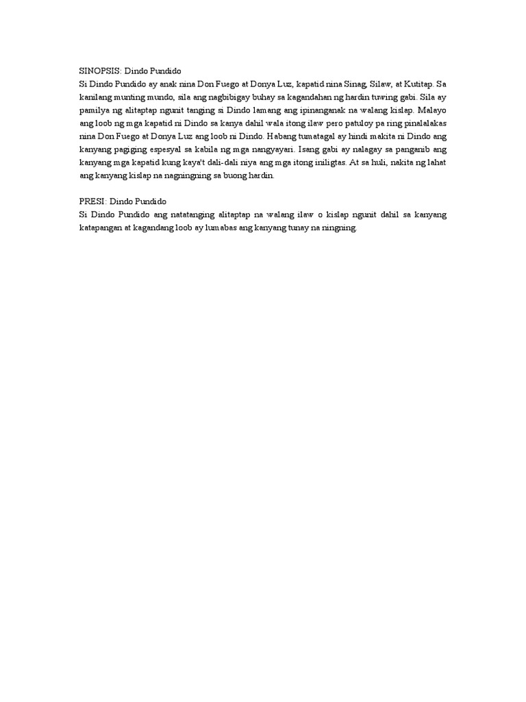 Dindo Pundido Final | PDF