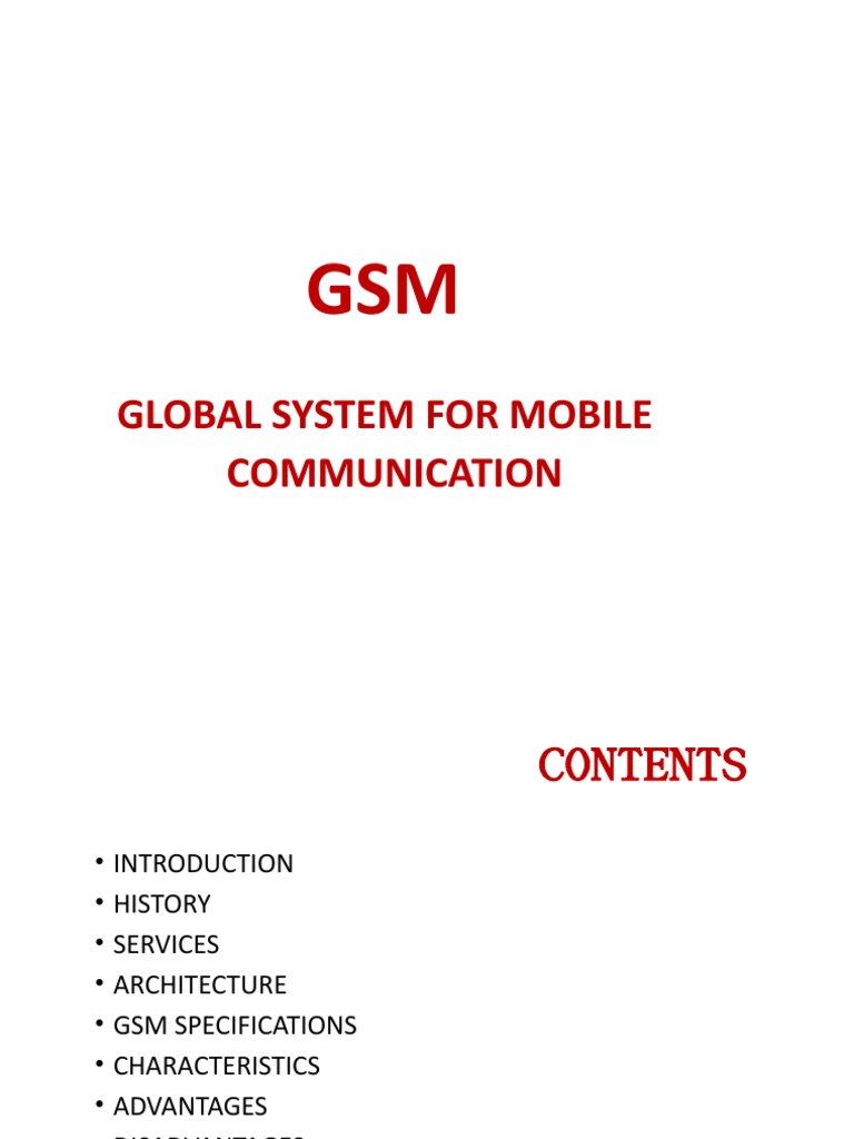 An Overview of the Global System for Mobile Communications (GSM): A ...