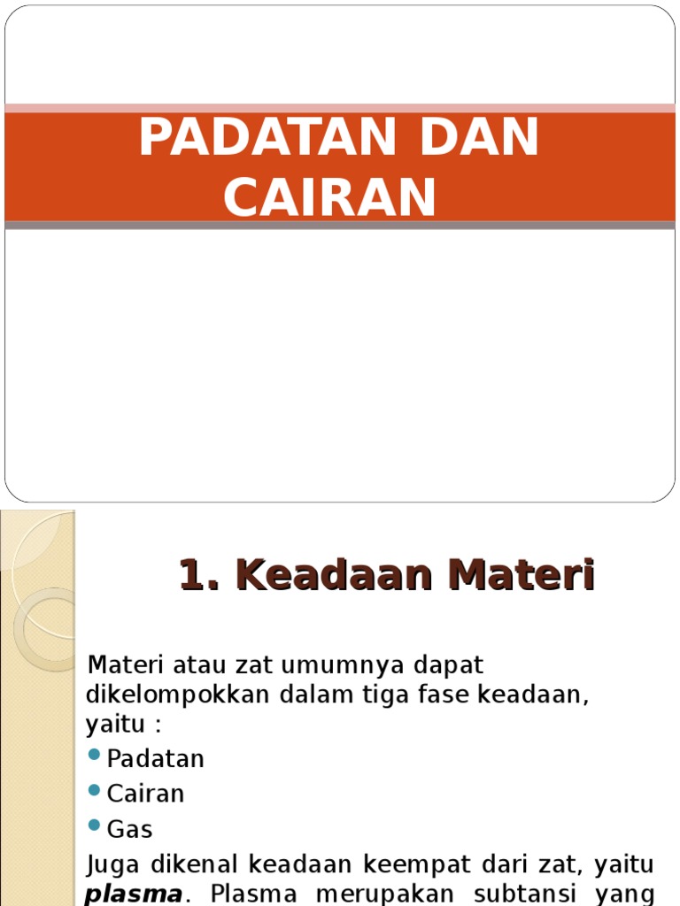 Padatan Dan Cairan | PDF