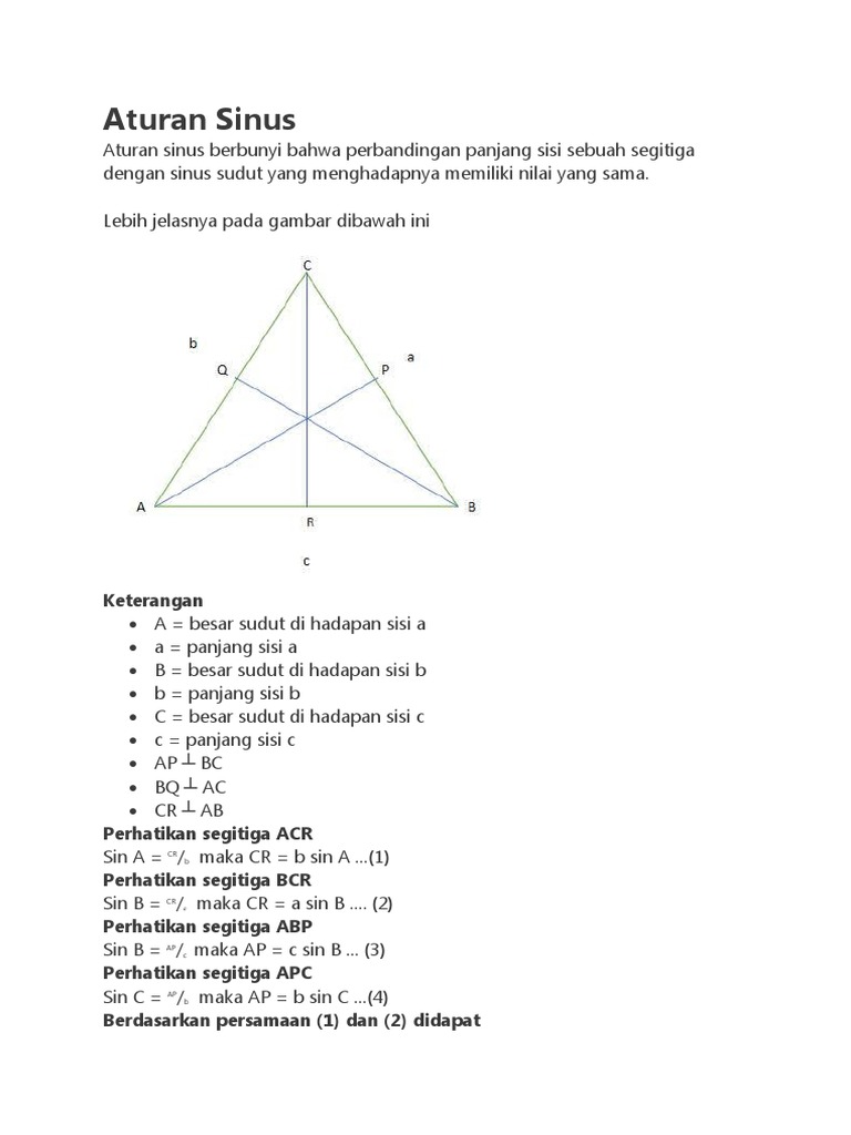 Aturan Sinus | PDF