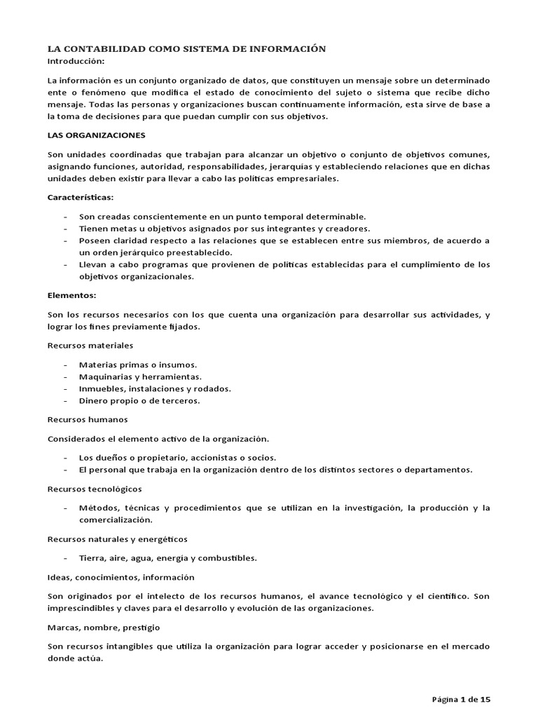 Resumen 1 Parcial Sic | PDF | Cheque | Contabilidad