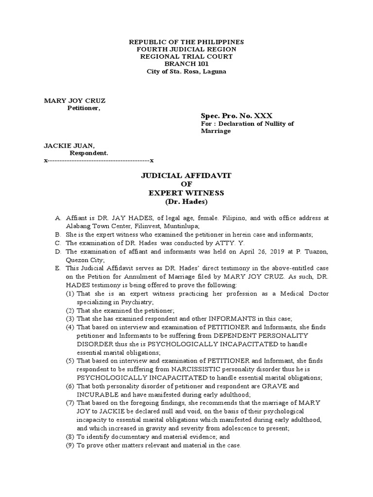 JA Expert | PDF | Affidavit | Perjury