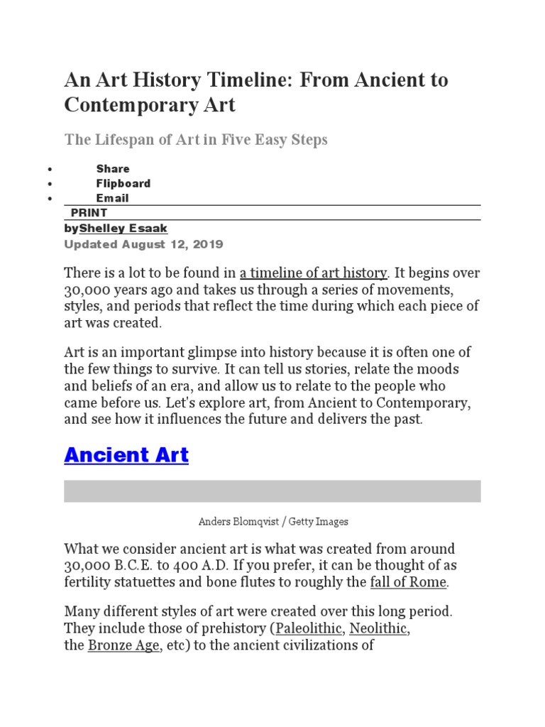 Art History Timeline | PDF | Renaissance | Style