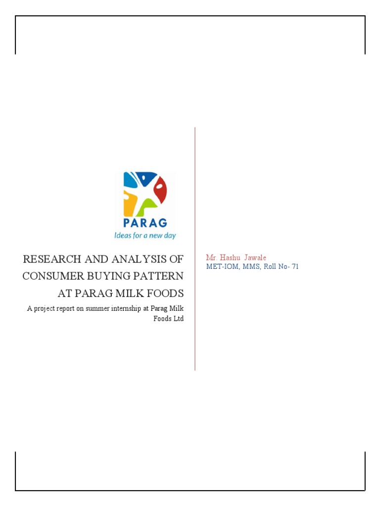 Hashu Sip Report | PDF | Dairy | Milk