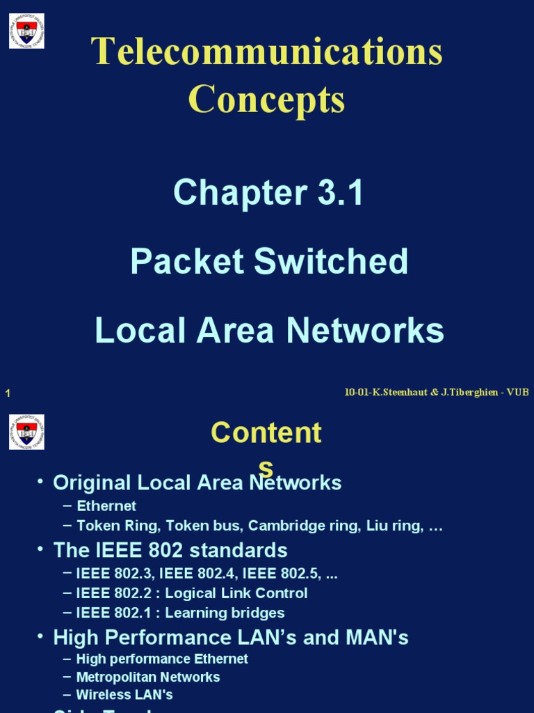 Telecommunications Concepts: Packet Switched Local Area Networks | PDF | Computer Network | Ethernet
