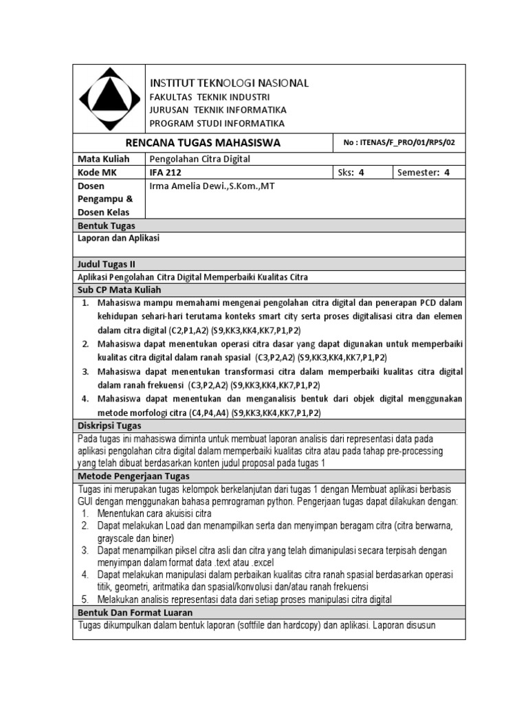 RTM-Tugas II - 2020 | PDF