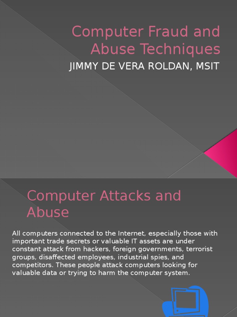Computer Fraud and Abuse Techniques | PDF | Malware | Computer Virus