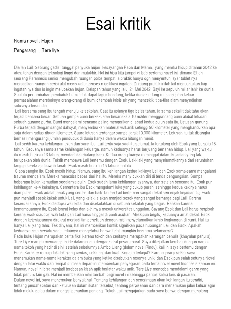 Tugas Esai Kritik | PDF