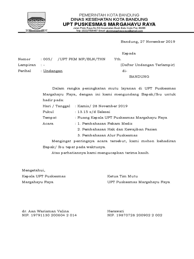 Template Surat Undangan | PDF