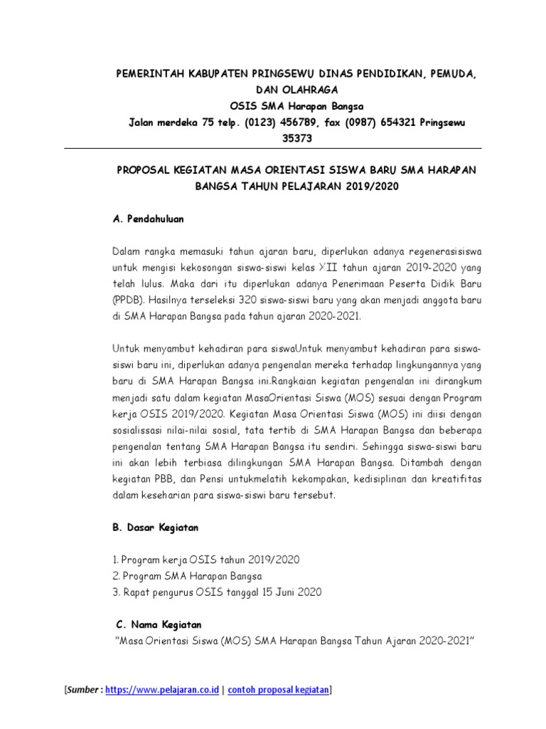 Contoh Dan Cara Membuat Proposal Kegiatan Yang Benar | PDF