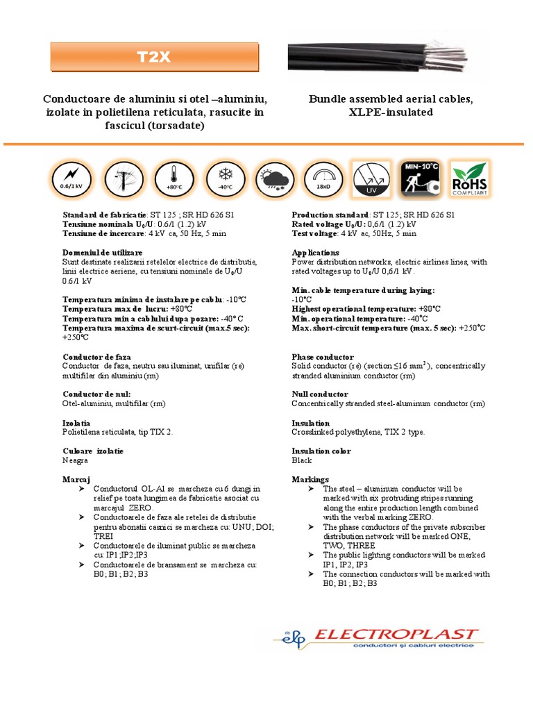 T2X | PDF | Electrical Conductor | Insulator (Electricity)