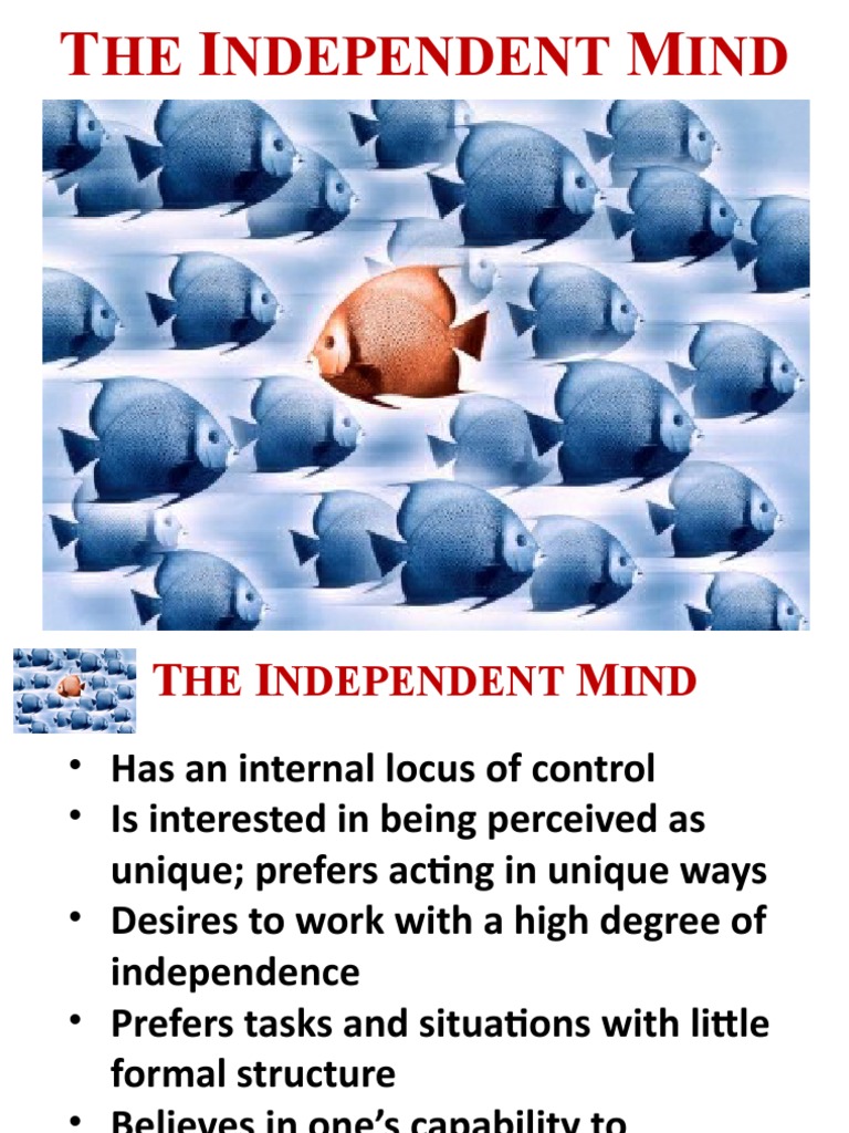 Characteristics of an Independent Mind | PDF
