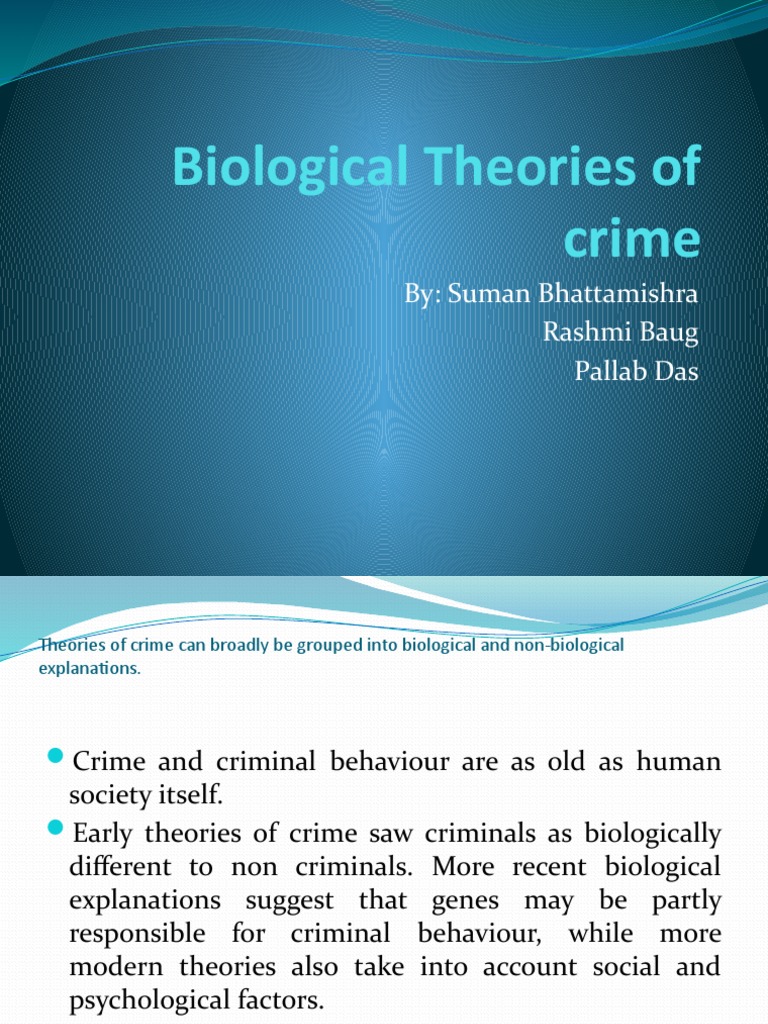 Biological Theories of Crime - PPT 3 | PDF | Crime & Violence | Crime ...