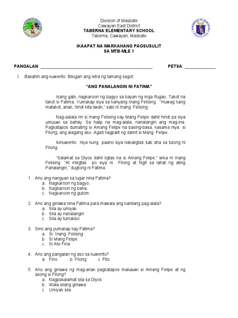 Mtb-Mle Grade 1 | PDF